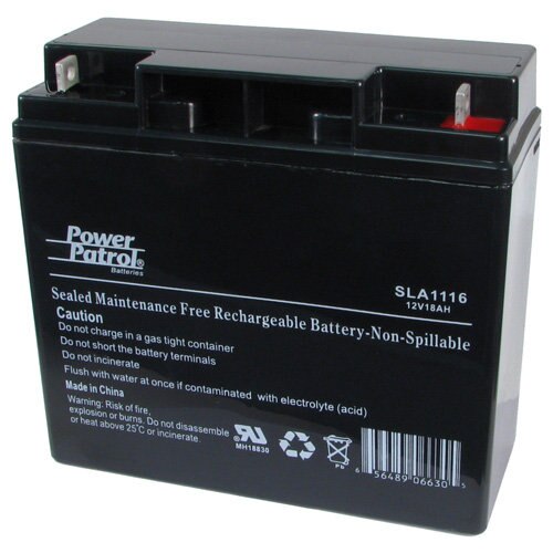 Interstate Power Patrol Lead Acid Battery, 12V 18Ah Interstate Power Patrol Lead Acid Battery, 12V 18Ah