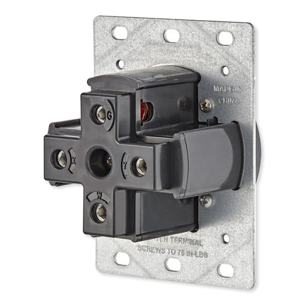 Leviton 50A Heavy Duty Flush Mount Receptacle/Outlet for EV Charging ...