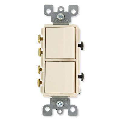 Leviton Decora 3-Way Combination Wall Switch (Dual Switch)