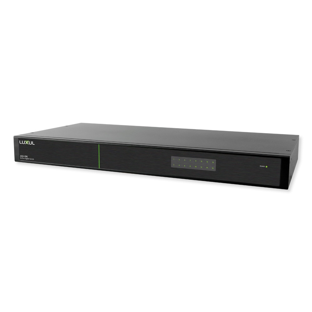 Luxul AV Series 16-Port Gigabit Switch, 32Gbps, Rack Mount