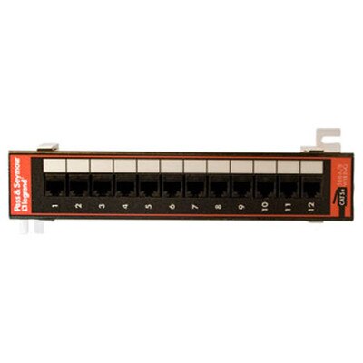 On-Q Cat5e Patch Panel 89D Wall Mount, 12-Port