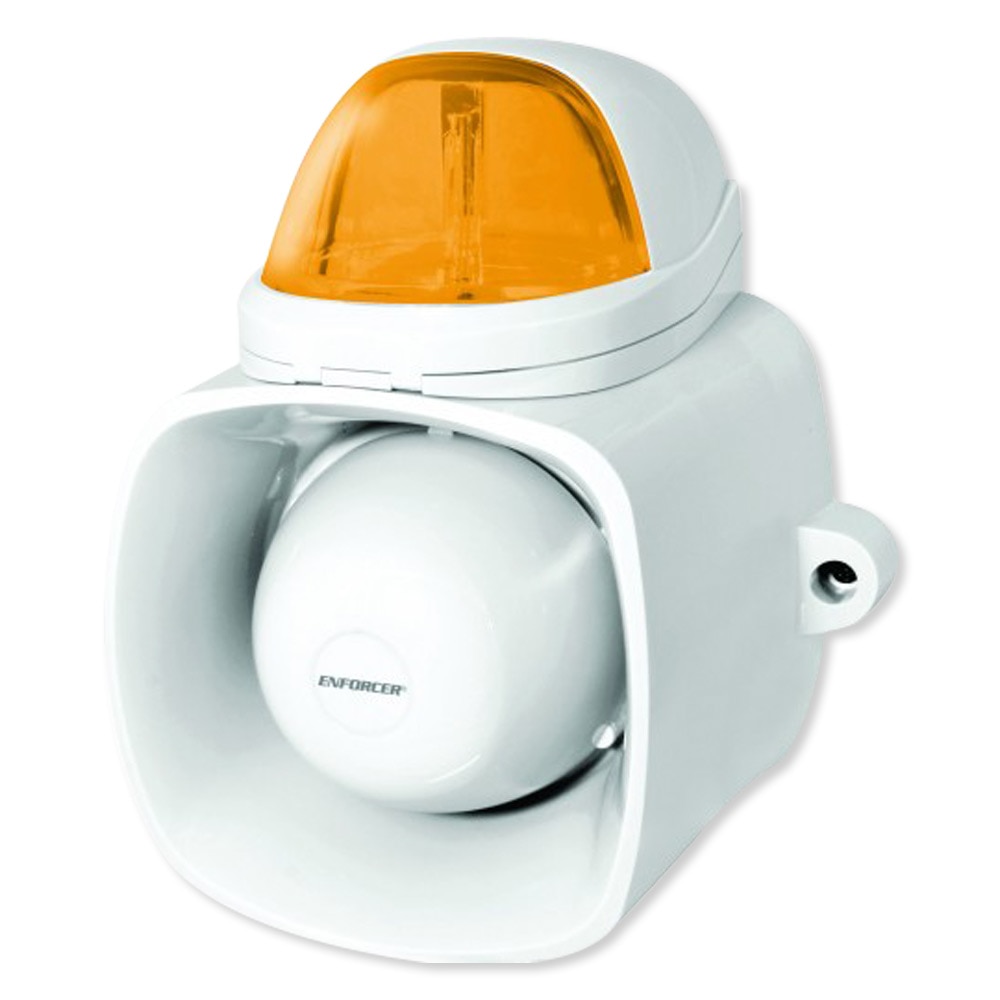Seco-Larm ENFORCER Self-Contained Siren/Strobe with Audio Input, Amber ...