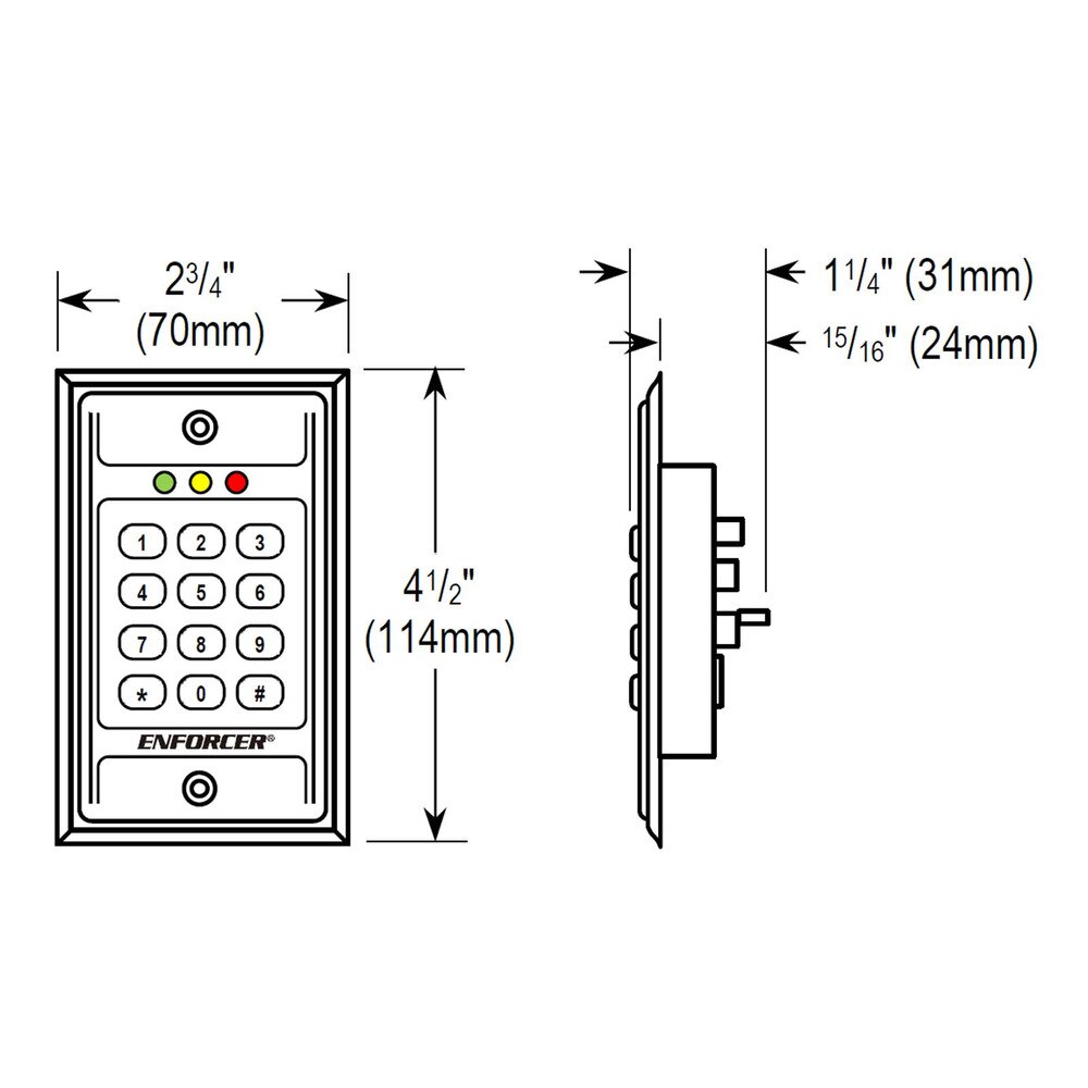 Seco-Larm Enforcer Indoor Bluetooth Access Controller Keypad With ...