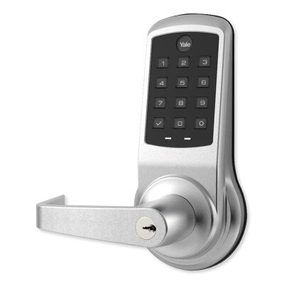 Yale nexTouch Cylindrical Z-Wave Plus v2 Pushbutton Lock with Augusta Lever